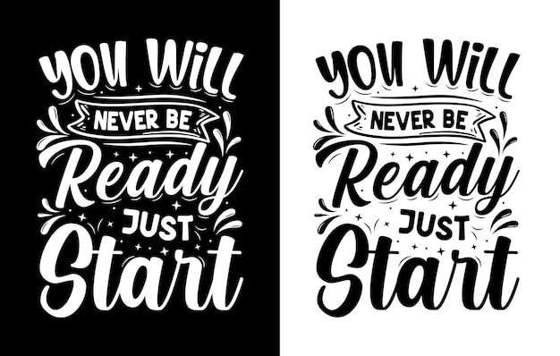 Motivational Lettering in Bold Black and White Style | Jiffy Designs