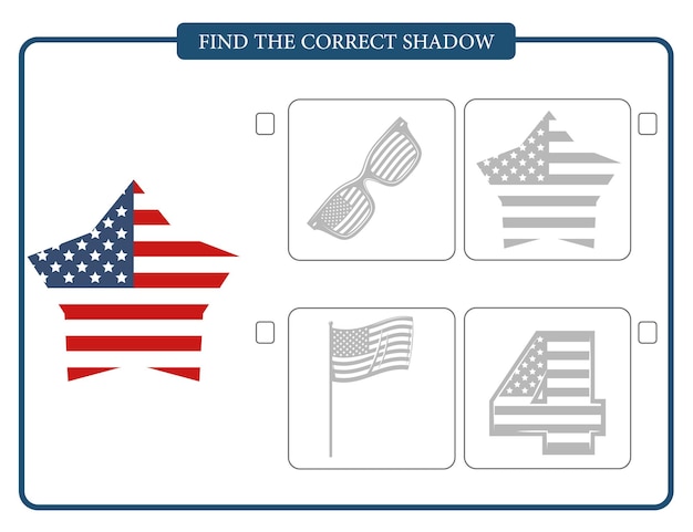 Discover the Patriotic Star's Matching Shadow | Jiffy Designs