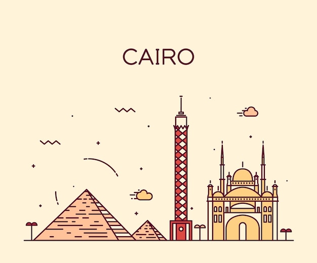 Iconic Landmarks of Cairo: Pyramids, Mosques, and Towering Spires ...