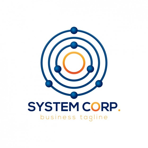 System Corp Logo: Concentric Circles with Company Branding | Jiffy Designs