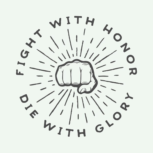 Fist Illustration with Radiant Sunburst Design | Jiffy Designs