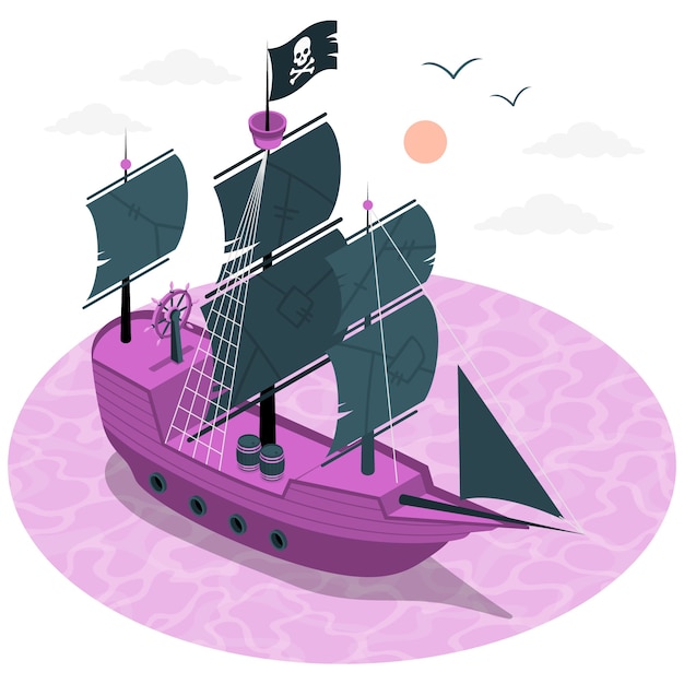 Vibrant Pirate Ship Sails the High Seas | Jiffy Designs