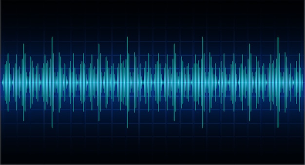 Captivating Soundwave Display in Shades of Blue | Jiffy Designs