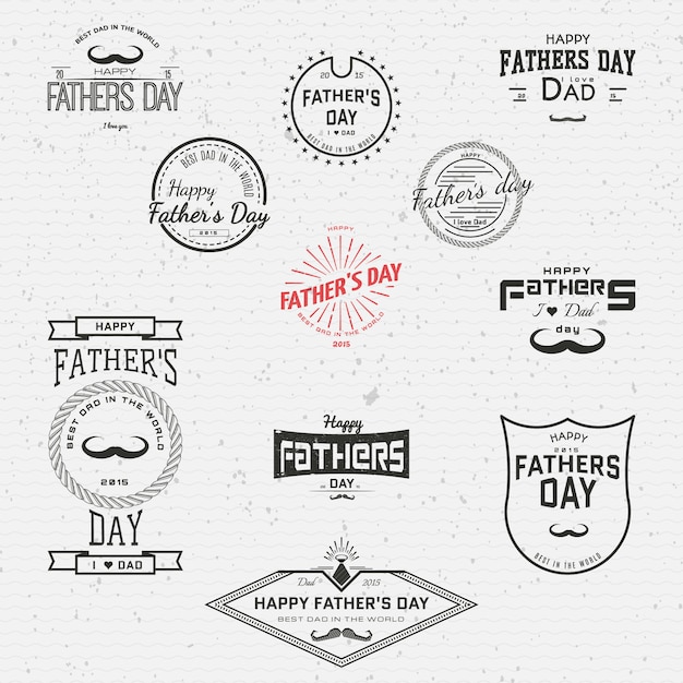 Vintage Father's Day Badges and Emblems Collection | Jiffy Designs