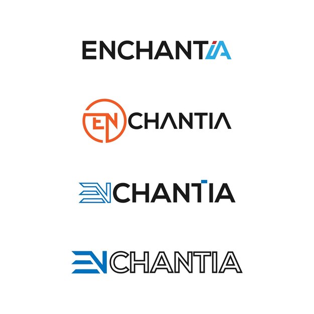 Vibrant, Stylized Logos with Enchanting Wordplay and Geometric Shapes ...