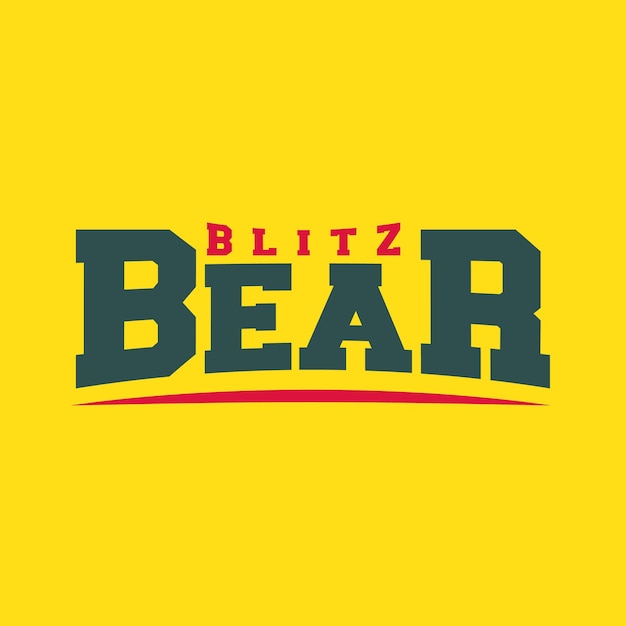 Vibrant 'Blitz Bear' Graphic with Retro-Inspired Typography | Jiffy Designs