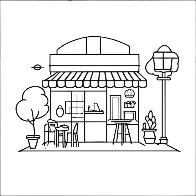 Charming Storefront with Cozy Outdoor Seating | Jiffy Designs