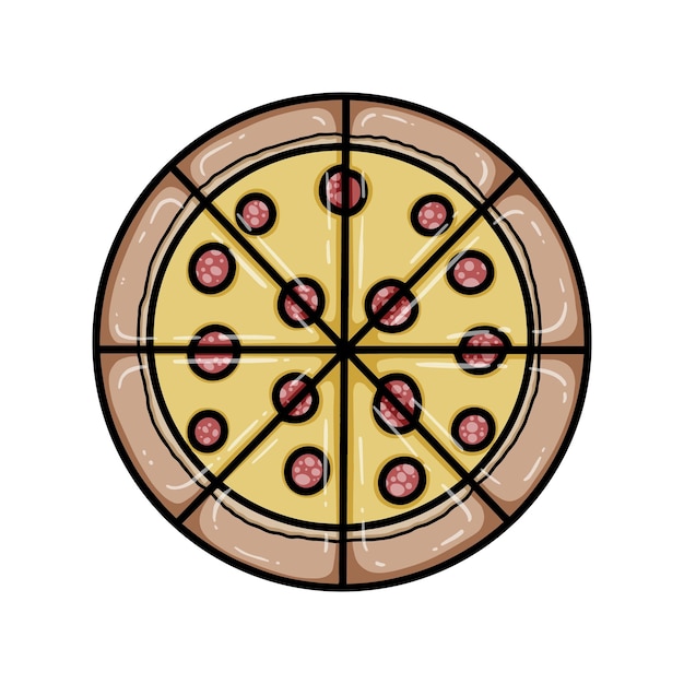 Vibrant Stained Glass Pizza Slice with Pepperoni Toppings | Jiffy Designs