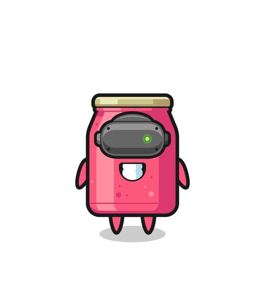 Adorable Pink Robot Character with Friendly Expression | Jiffy Designs