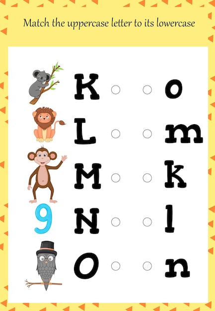 Playful Animal Match: Uppercase to Lowercase Letters | Jiffy Designs