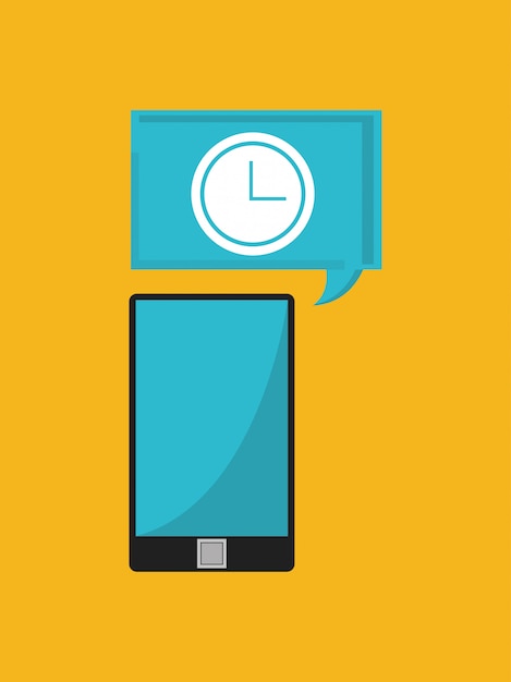 Modern Clock Icon and Smartphone Illustration | Jiffy Designs