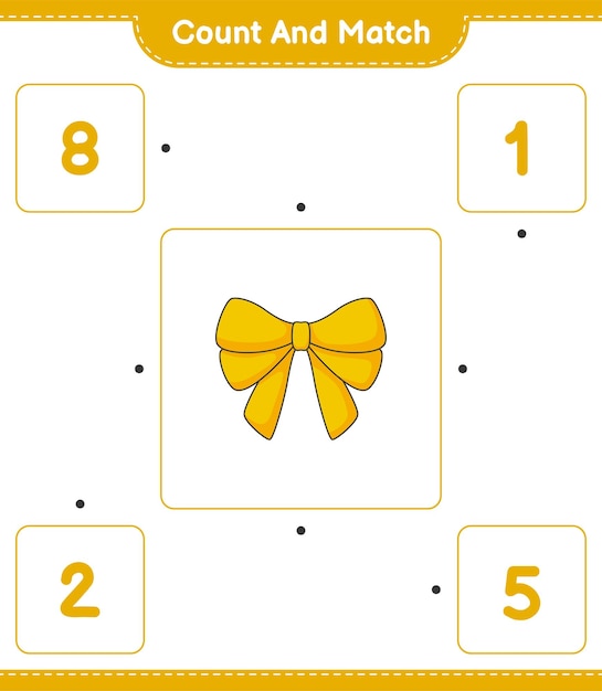 Vibrant Bow Tie Counting Matching Activity | Jiffy Designs