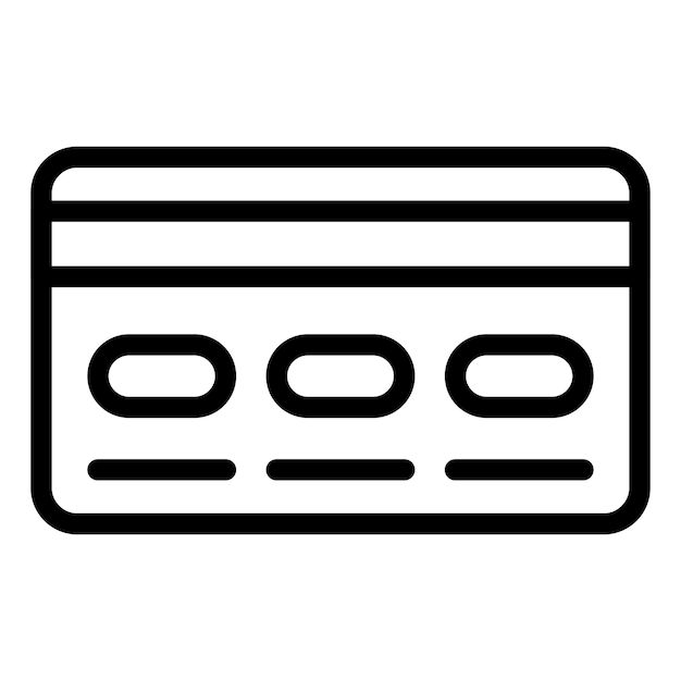 Simple and Elegant Credit Card Icon in Monochrome | Jiffy Designs