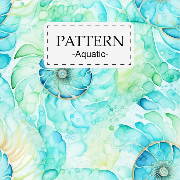 Vibrant Aquatic Pattern with Textured Floral Elements | Jiffy Designs