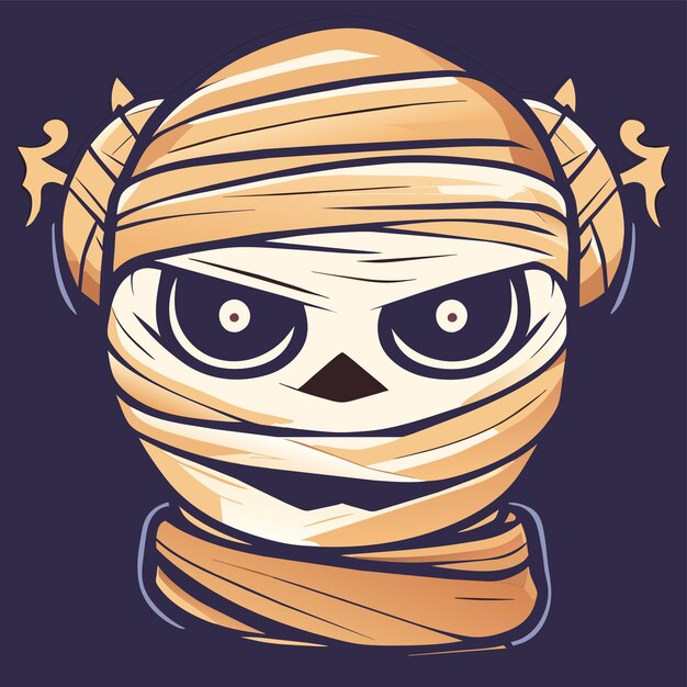 Spooky Mummy Head with Piercing Eyes and Bandages | Jiffy Designs