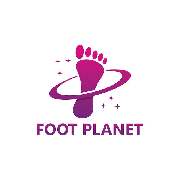 Vibrant Foot Icon Surrounded by Cosmic Sparkles | Jiffy Designs
