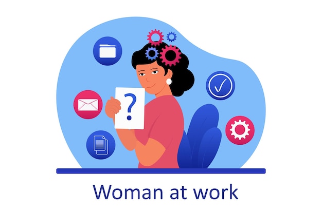 Productive and Focused Woman Navigating Work Tasks | Jiffy Designs