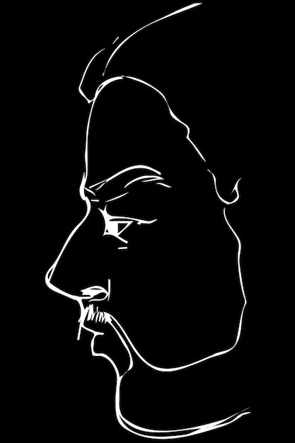 Striking Silhouette: A Powerful Profile in Monochrome | Jiffy Designs