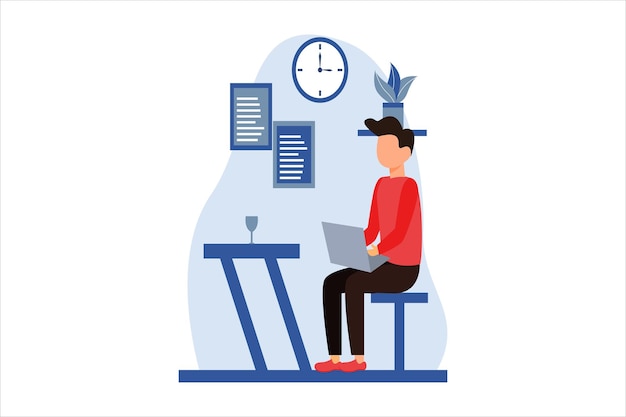 Productive Workday Captured in Vibrant Illustration | Jiffy Designs