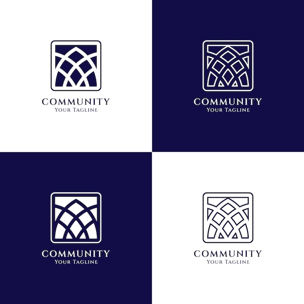 Elegant Interlocking Shapes Forming a Unified Community Symbol | Jiffy ...