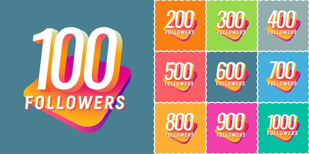 Vibrant Follower Milestone Badges for Social Media Engagement | Jiffy ...