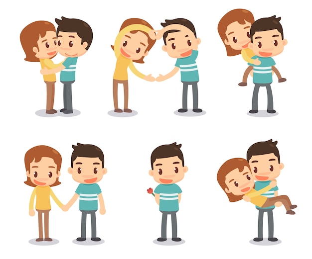 Charming Cartoon Characters Expressing Diverse Emotions and ...