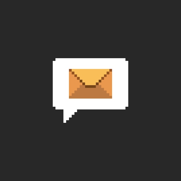 Vibrant Pixel Envelope Icon for Digital Communication | Jiffy Designs