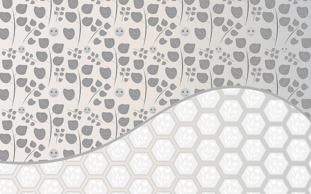 Organic Hexagon Pattern with Flowing Floral Elements | Jiffy Designs