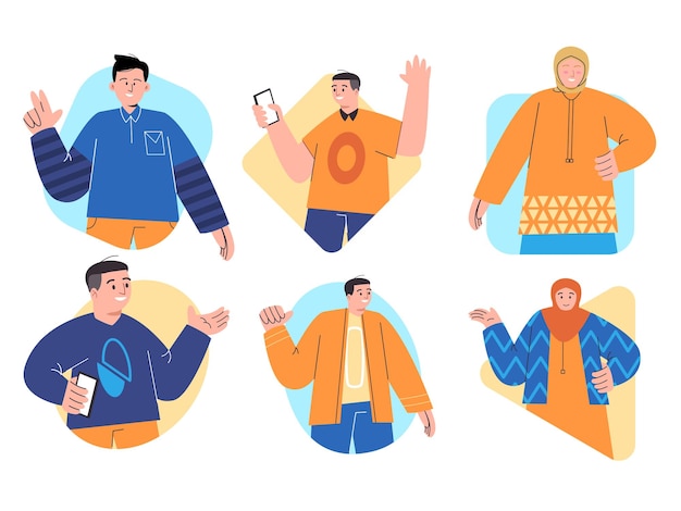 Diverse Collection of Vibrant Character Illustrations for Versatile ...