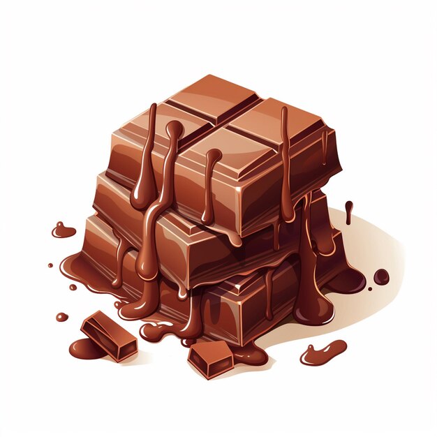Delectable Chocolate Blocks Drizzled in Rich Cocoa | Jiffy Designs