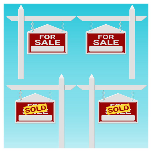 Set Of House For Sale Sign , Vector , Illustration | Jiffy Designs