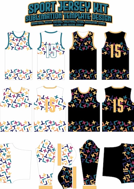 Vibrant Geometric Sport Jersey Designs with Colorful Patterns | Jiffy ...