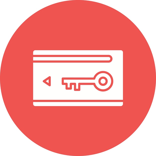 Minimalist Key Icon on a Vibrant Red Background | Jiffy Designs