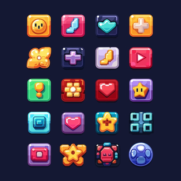 Vibrant Collection of Playful and Expressive Game Icons | Jiffy Designs