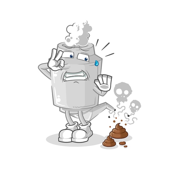 Angry Robot Stomping on Poop, Raising Two Fingers | Jiffy Designs