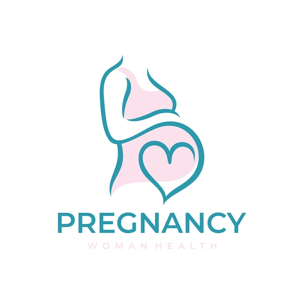 Elegant Silhouette of Expecting Mother with Heart Symbol | Jiffy Designs