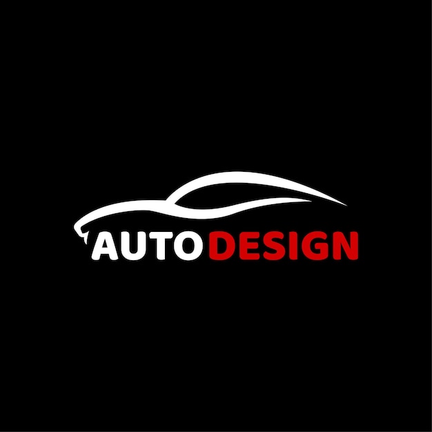 Sleek and Stylish Auto Design Logo on Black Background | Jiffy Designs