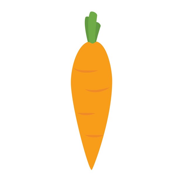 Vibrant Carrot: A Simple, Geometric Vegetable Illustration | Jiffy Designs