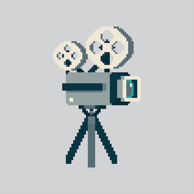 Retro Pixel Art Film Projector Capturing Memories | Jiffy Designs