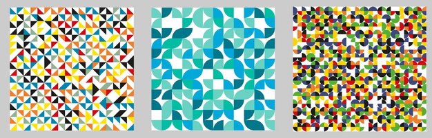 Vibrant Geometric Mosaic Patterns in Playful Color Combinations | Jiffy ...