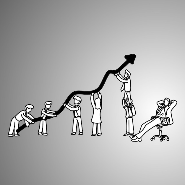 Collaborative Growth: Stick Figures Illustrate Team Development | Jiffy ...