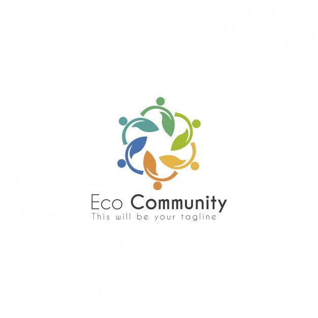Vibrant Eco-Friendly Community Logo with Interconnected Leaves | Jiffy ...