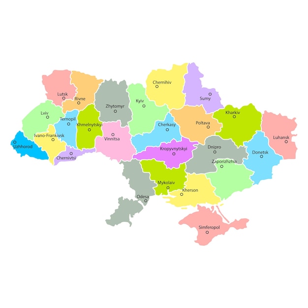 Vibrant Map of Ukraine's Diverse Regions and Provinces | Jiffy Designs