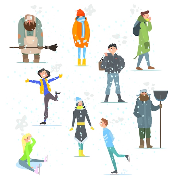 Diverse Winter Figures in Vibrant Illustrations | Jiffy Designs