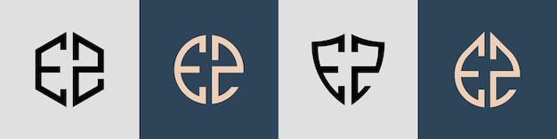 Elegant Monogram Symbols with Interlocking Geometric Shapes | Jiffy Designs