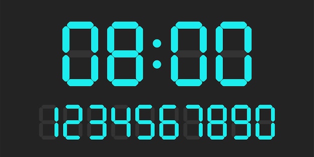 Teal Digital Clock with Numerical Display | Jiffy Designs