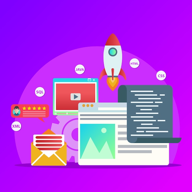 Vibrant Digital Marketing Toolkit with Rocket Takeoff | Jiffy Designs