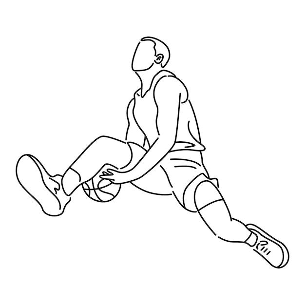 Minimalist Outline of a Seated Person | Jiffy Designs