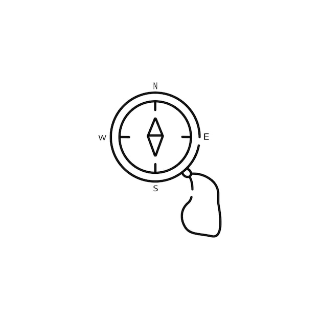 Minimalist Compass Icon with Directional Arrows and Gradient | Jiffy ...