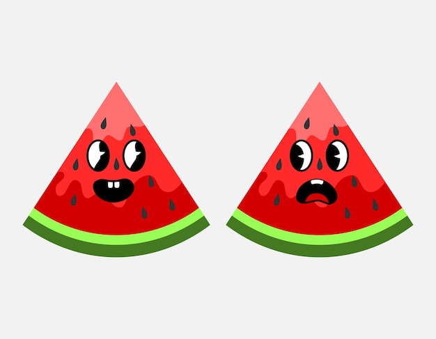 Delightful Watermelon Slices with Expressive Faces | Jiffy Designs